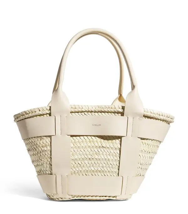 DEMELLIER Raffia Santorini Tote Bag