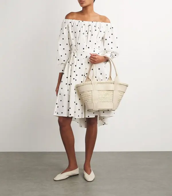 DEMELLIER Raffia Santorini Tote Bag