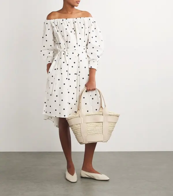 DEMELLIER Raffia Santorini Tote Bag