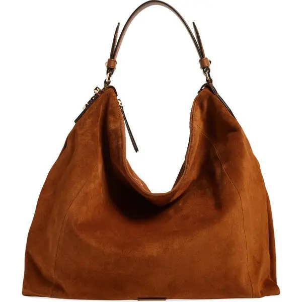 JIMMY CHOO Ana Suede Hobo Bag