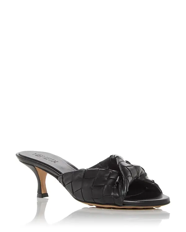 Bottega Veneta Blink Twist Slide Sandals - Nero