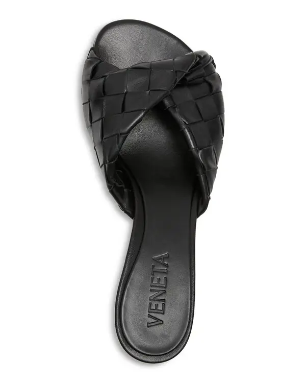 Bottega Veneta Blink Twist Slide Sandals - Nero
