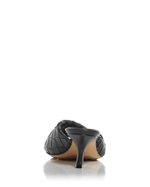 Bottega Veneta Blink Twist Slide Sandals - Nero