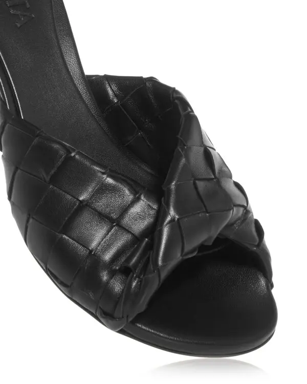 Bottega Veneta Blink Twist Slide Sandals - Nero