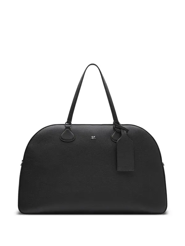 COURREGES Logo-plaque Leather Duffle Bag