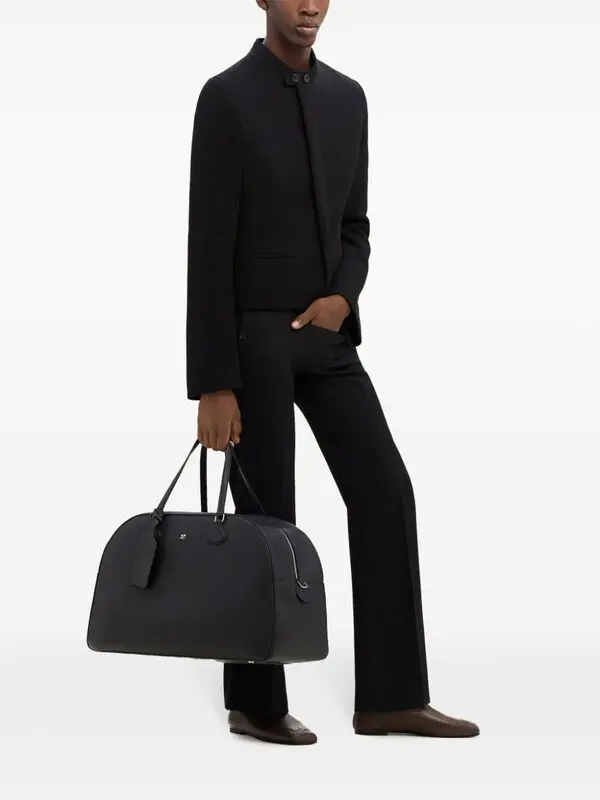 COURREGES Logo-plaque Leather Duffle Bag