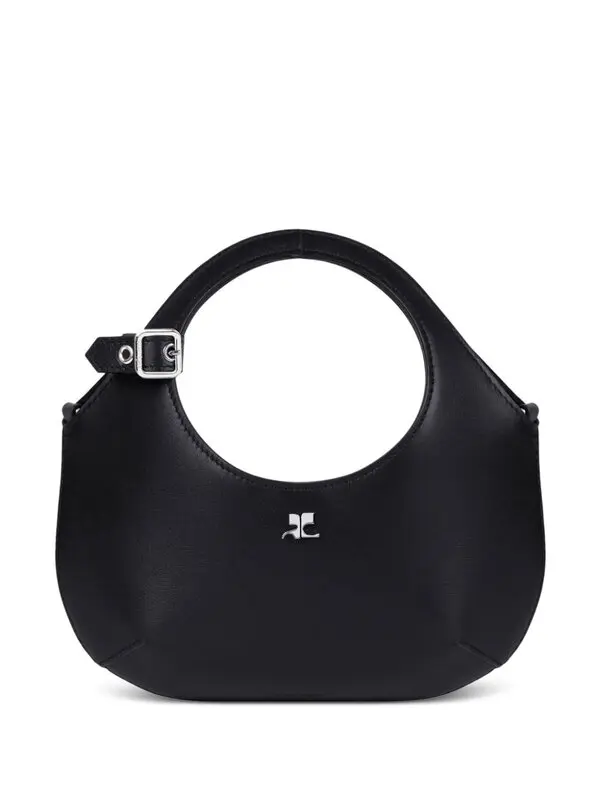 COURREGES Mini Holy Leather Tote - Black