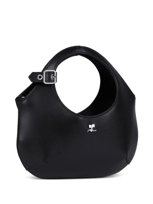 COURREGES Mini Holy Leather Tote - Black