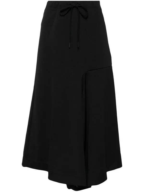 Yohji Yamamoto Asymmetric Drawstring Midi Skirt