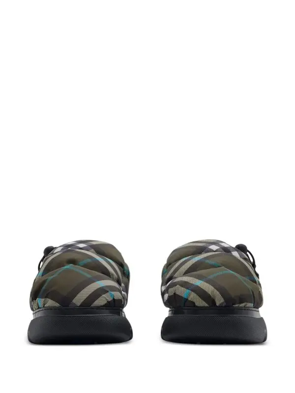 Burberry Check-print Pillow Mules - Green