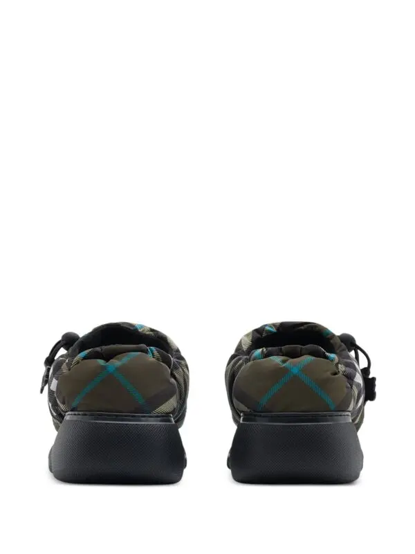 Burberry Check-print Pillow Mules - Green