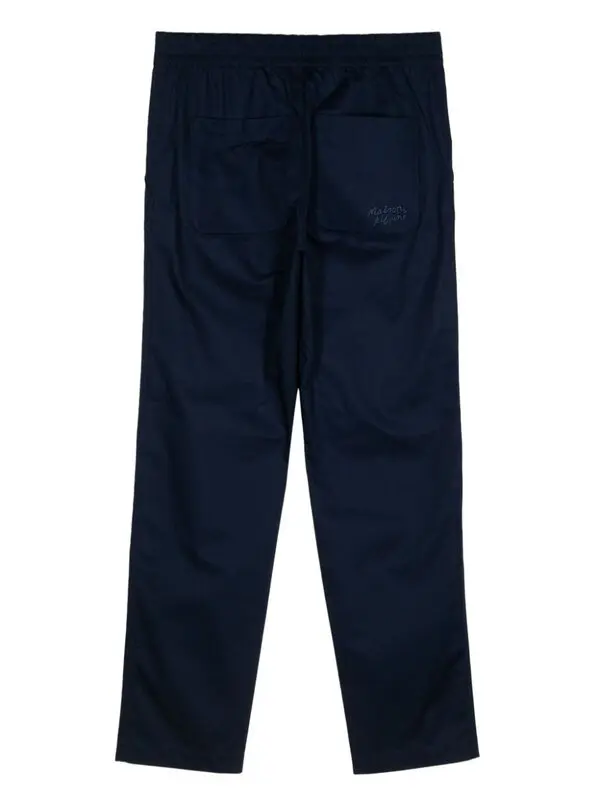 Maison Kitsuné Straight-leg Cotton Chinos - Blue