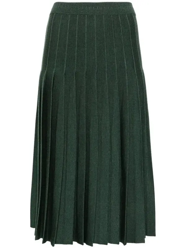 Thom Browne Pleated Knitted Midi Skirt