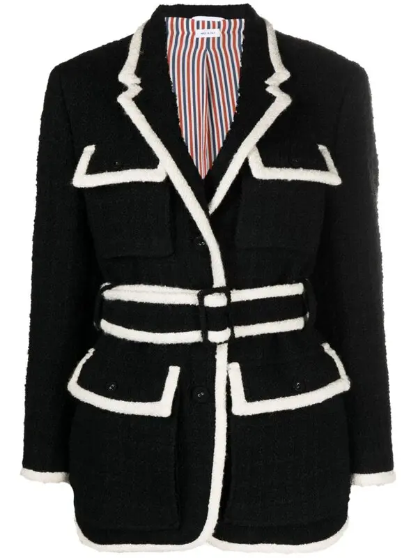 Thom Browne Belted Tweed Jacket