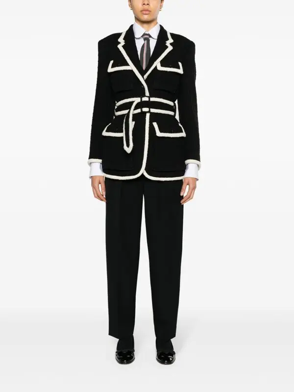 Thom Browne Belted Tweed Jacket