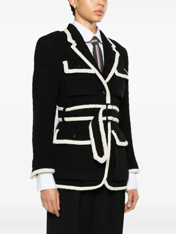 Thom Browne Belted Tweed Jacket