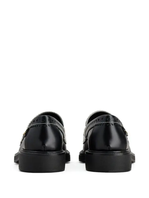TOD'S Brogue-trim Leather Loafers