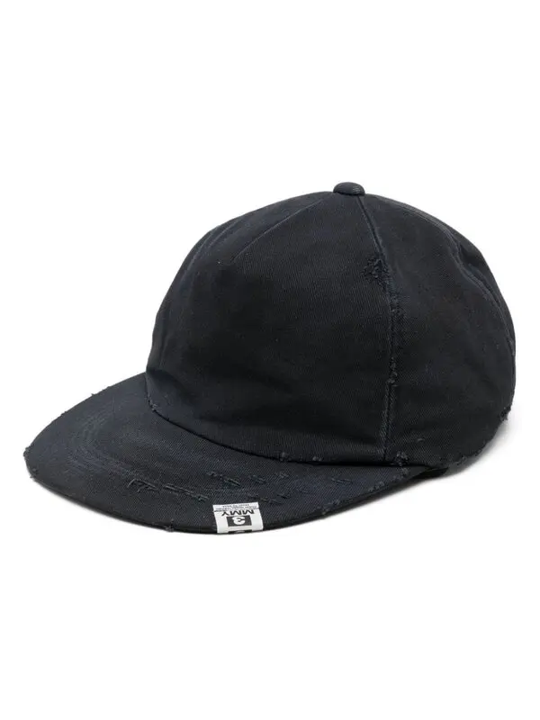 Mihara Yasuhiro Distressed Cotton Cap - Black