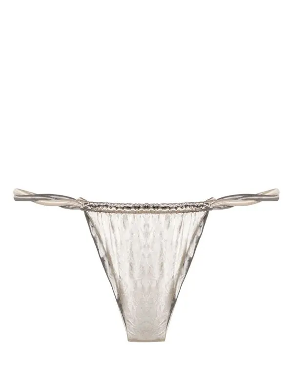 ISA BOULDER Rope-detail Reversible Bikini Bottom - Silver