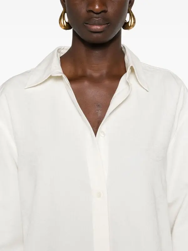 TOTEME Floral-jacquard Cotton Shirt