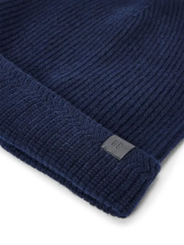TOM FORD Ribbed-knit Beanie - Blue