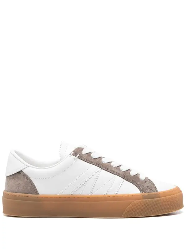 Moncler Monaco Lace-up Sneakers - White