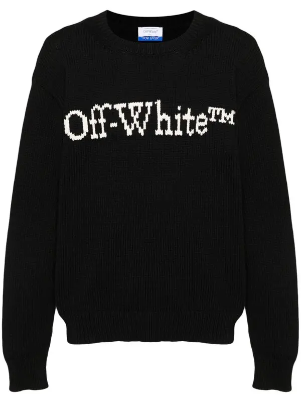 Off-White Intarsia-knit Logo Jumper