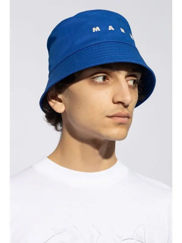 Marni Logo-embroidered Cotton Bucket Hat