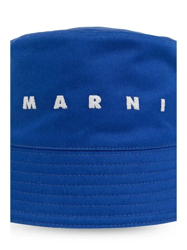 Marni Logo-embroidered Cotton Bucket Hat