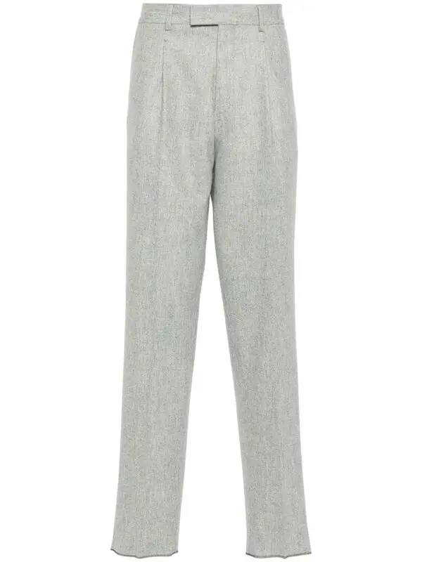 Zegna Felted Tailored Wool Trousers