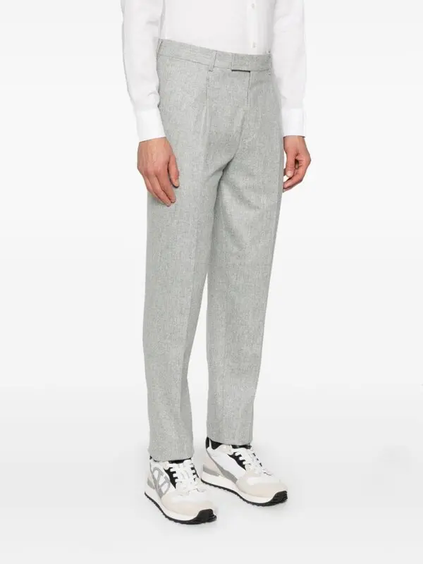 Zegna Felted Tailored Wool Trousers