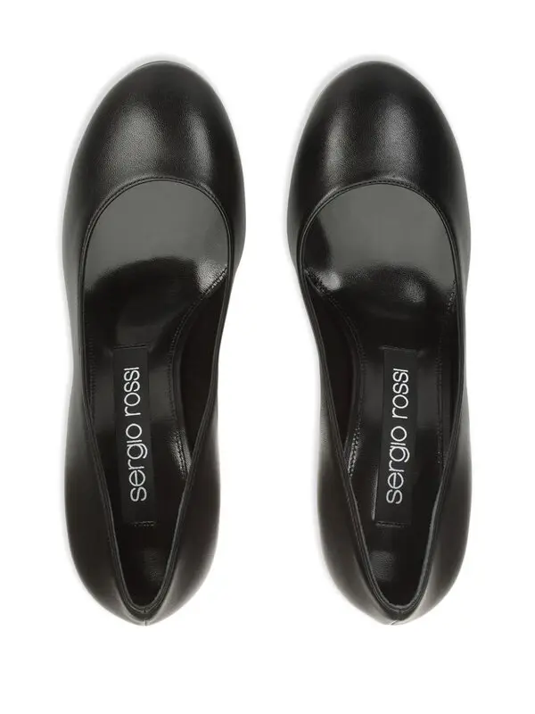 SERGIO ROSSI Pilier Leather Pumps - Black