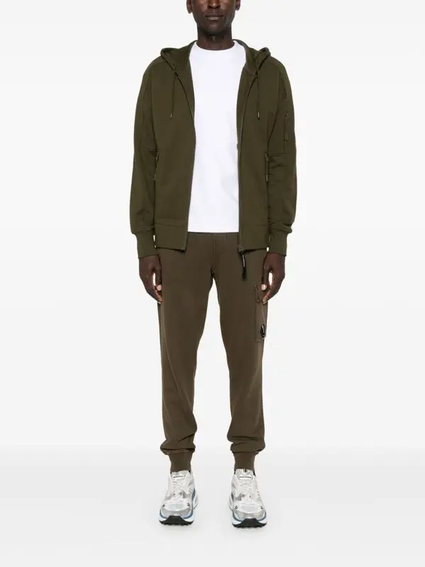C.P. COMPANY Lens-detail Fleece Track Pants - Green