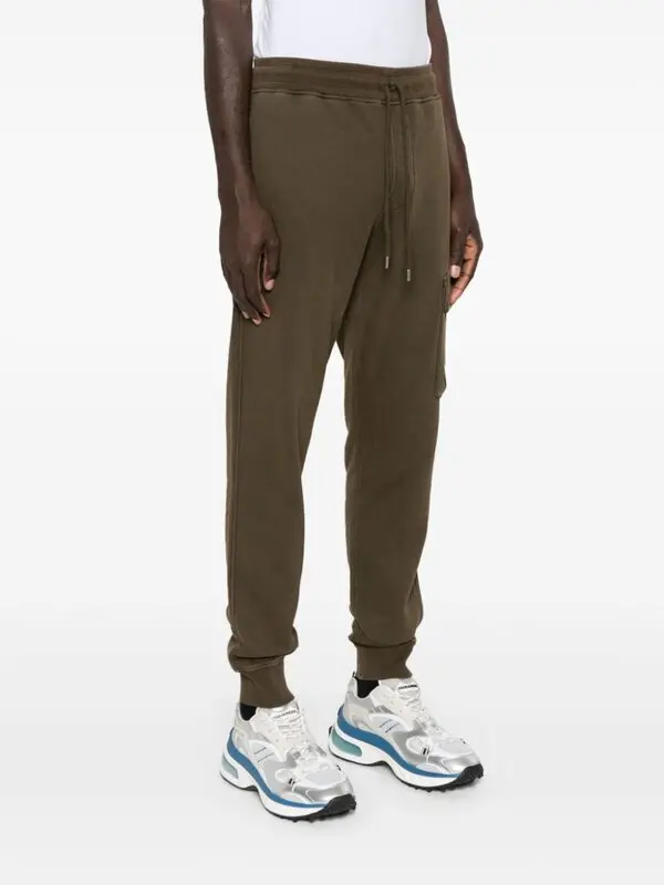 C.P. COMPANY Lens-detail Fleece Track Pants - Green