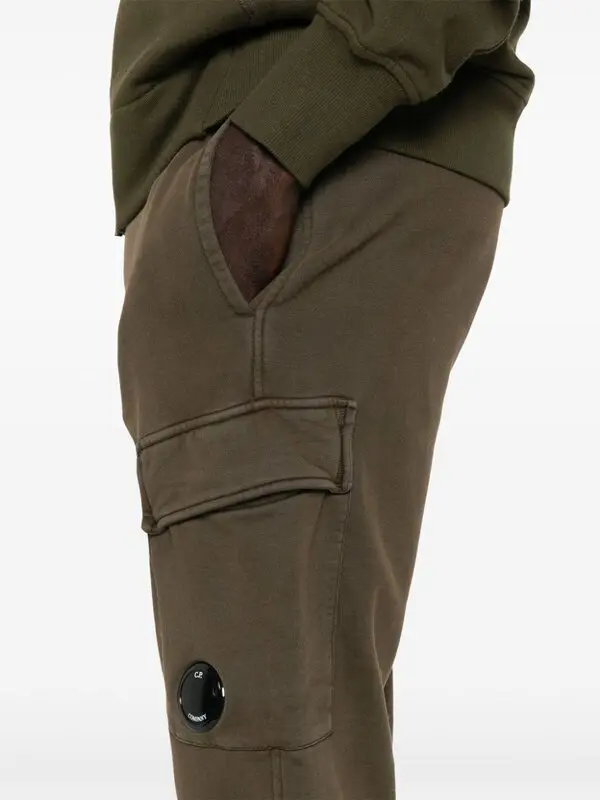 C.P. COMPANY Lens-detail Fleece Track Pants - Green