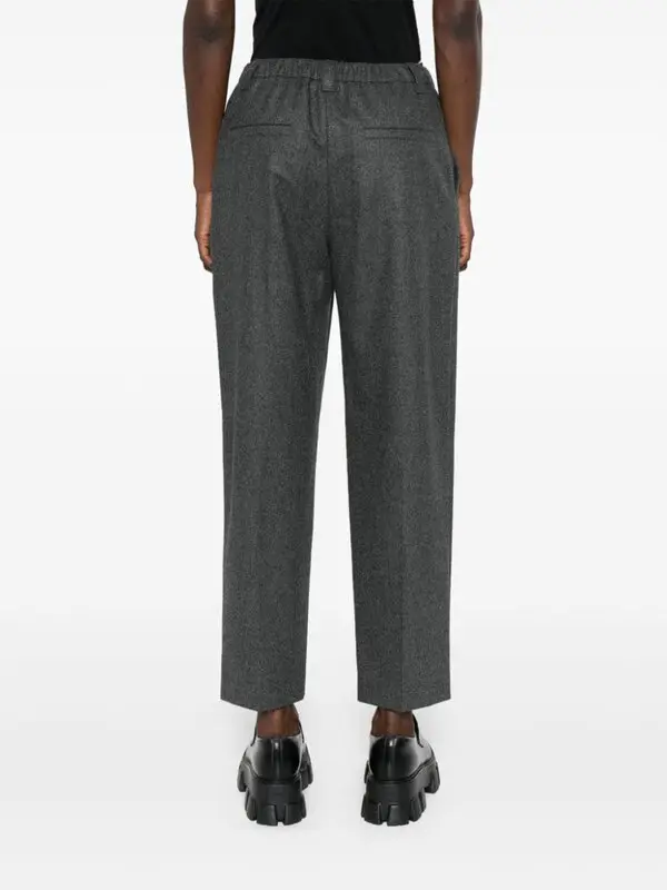 Brunello Cucinelli Mélange-effect Cropped Trousers