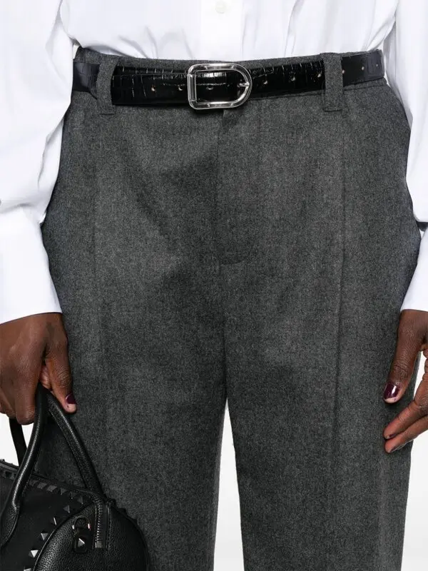 Brunello Cucinelli Mélange-effect Cropped Trousers