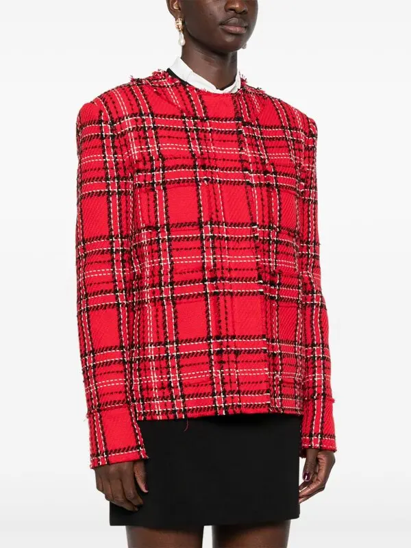 MSGM Checked Tweed Jacket