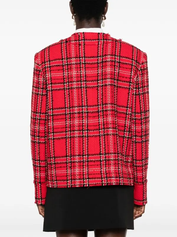 MSGM Checked Tweed Jacket