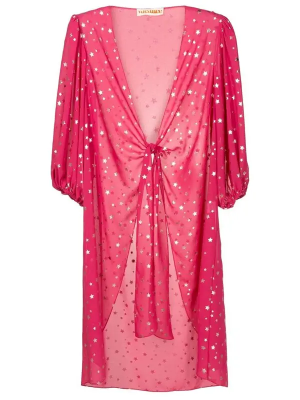 OLYMPIAH Star-print Beach Cover-up - Pink