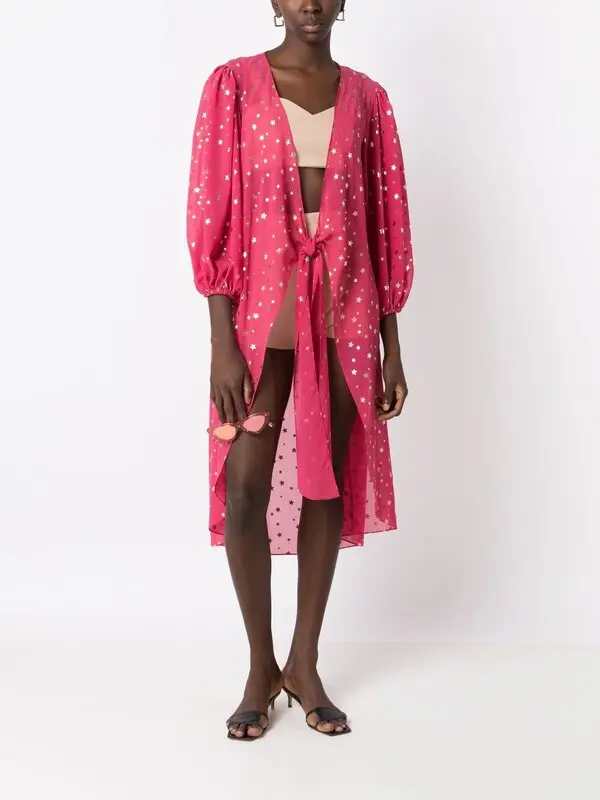 OLYMPIAH Star-print Beach Cover-up