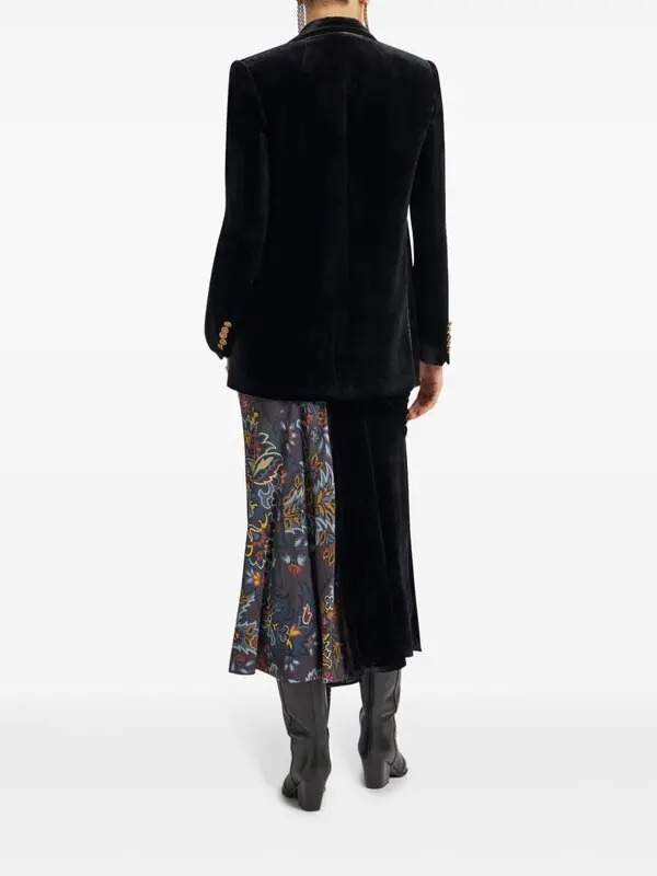 Etro Velvet Single-breasted Blazer - Black