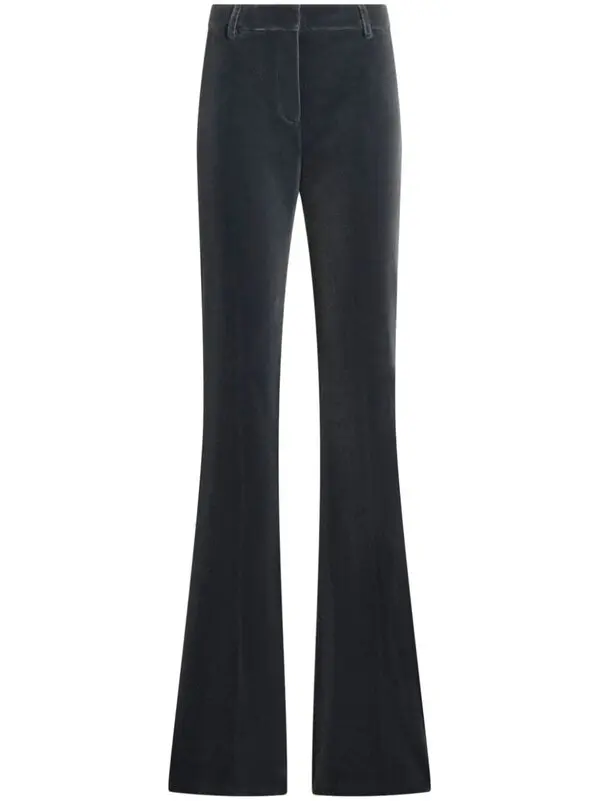 Etro Flared Velvet Trousers - Grey