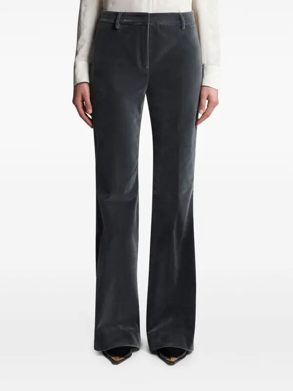 Etro Flared Velvet Trousers - Grey