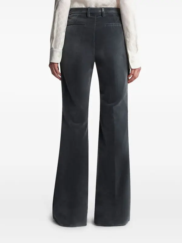 Etro Flared Velvet Trousers - Grey