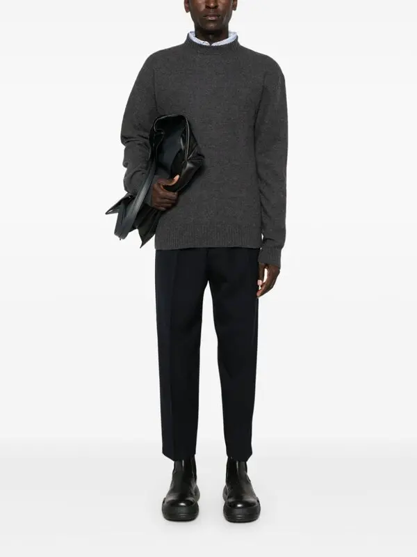 JIL SANDER Crew-neck Wool Jumper - Grey