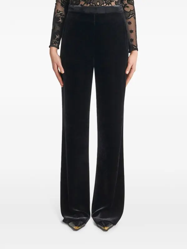 Etro Velvet Palazzo Trousers - Black