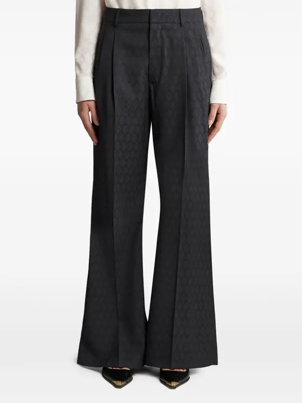 Etro Patterned Jacquard Wool Trousers