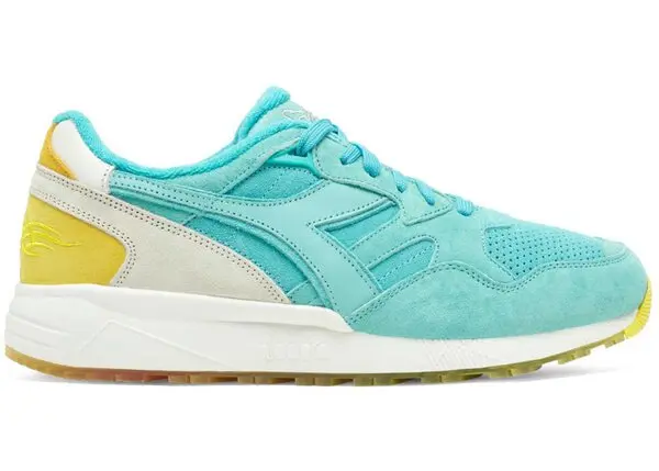 DIADORA N9002 Iuter Spectrum Pirati Tour Sneakers - Light Blue/beige/yellow