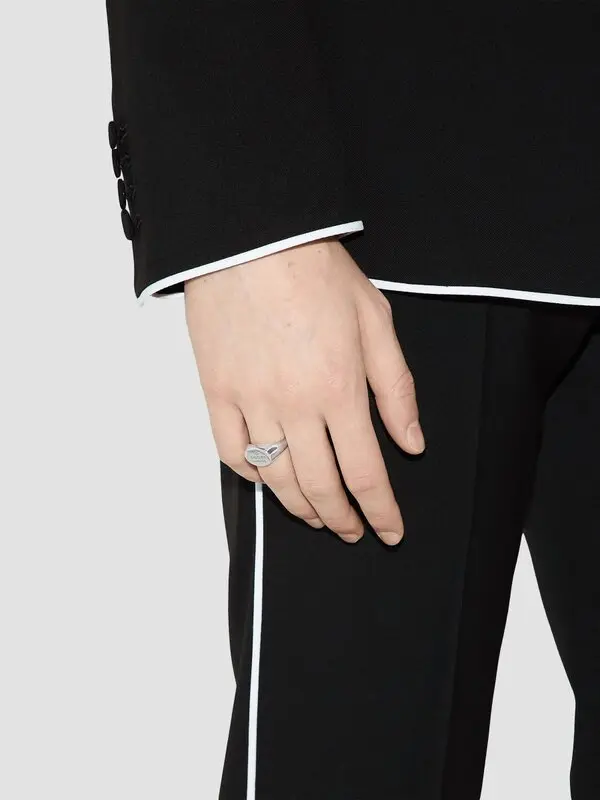 Gucci Trademark Sterling Oval Signet Ring